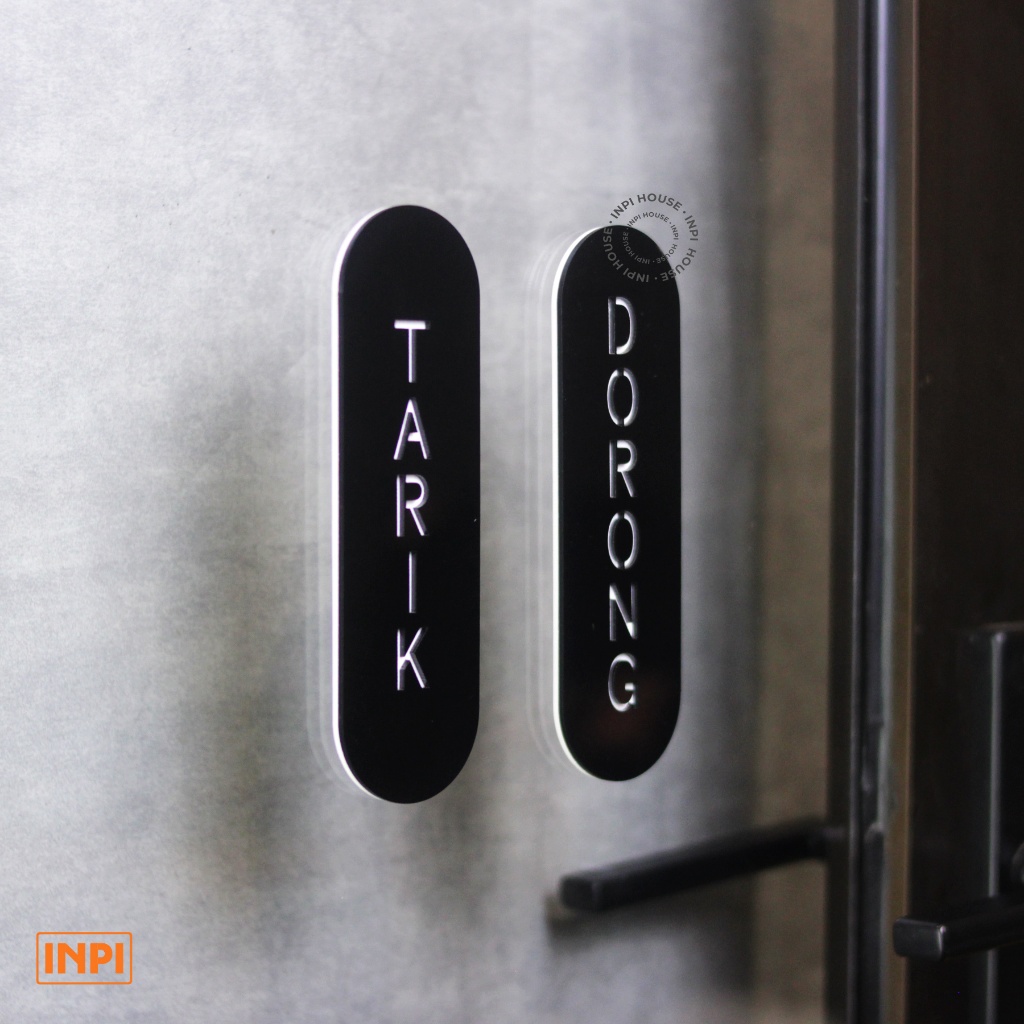 Acrylic Push Pull Signage Door Push Pull - INPI House | Shopee Philippines