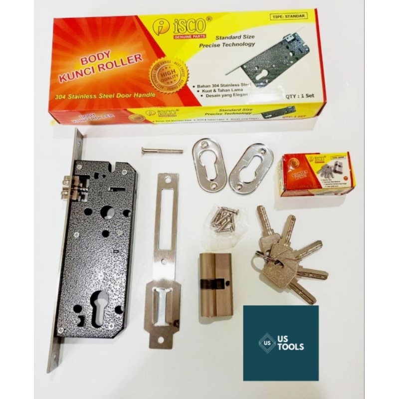Butterfly Door Pelor Lock Body Set Stainless Isco Computer Key | Shopee ...