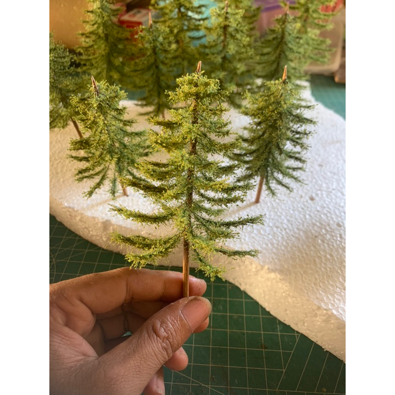 Realistic Woodland Noch Diorama Large Pine Fir Tree Mockup | Shopee ...