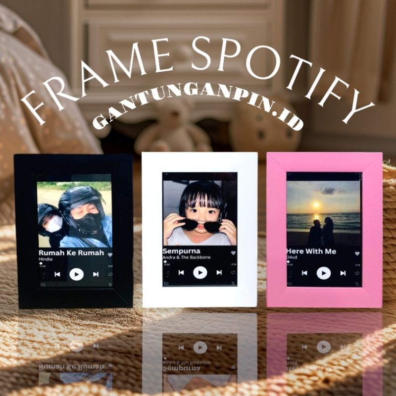 Pigura Custom Spotify / Bingkai Foto Custom / Pigura 4R / Kado Ulang ...