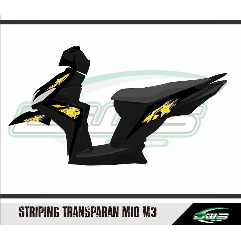 MIO M3 TRANSPARENT STRIPING CUSTOM STAR DESIGN | Shopee Philippines