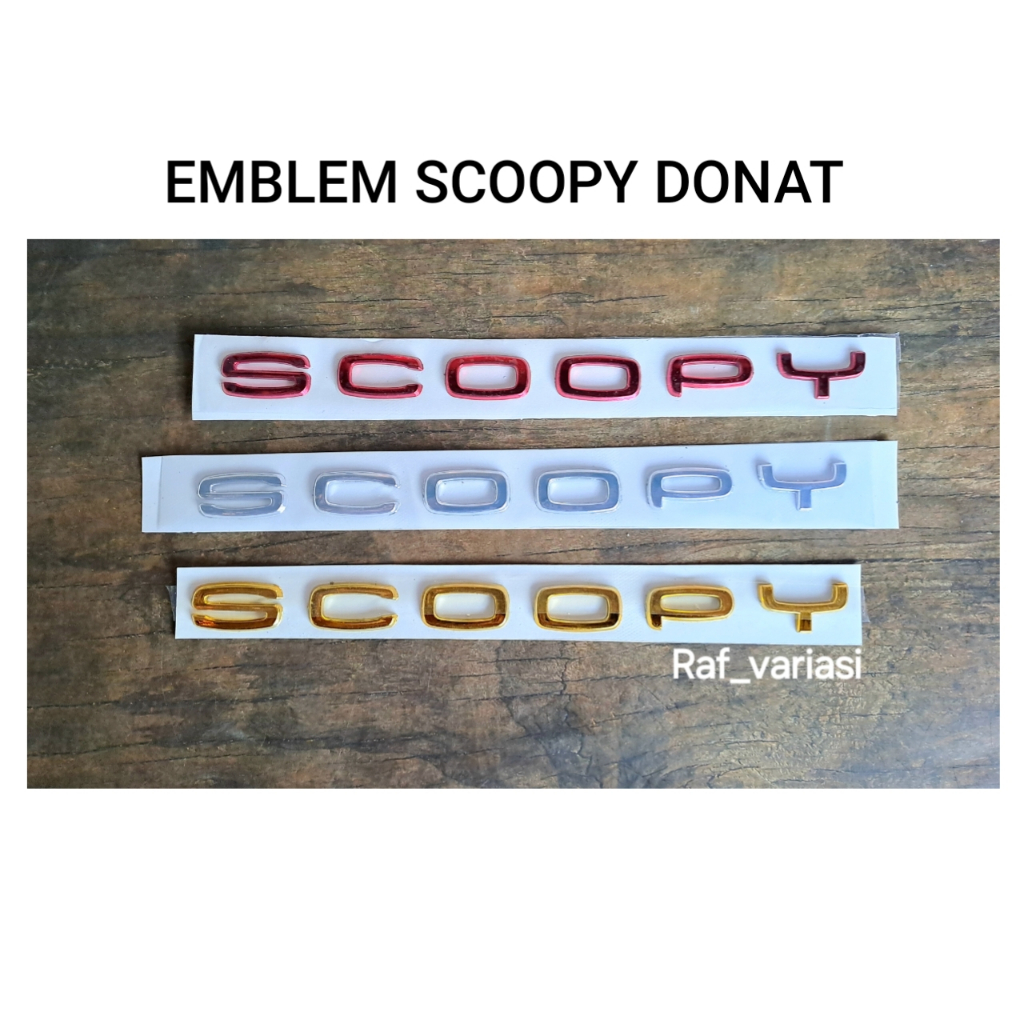 Scoopy Emblem 2021 2022 scoopy donut / honda scoopy chrome Emblem pair ...