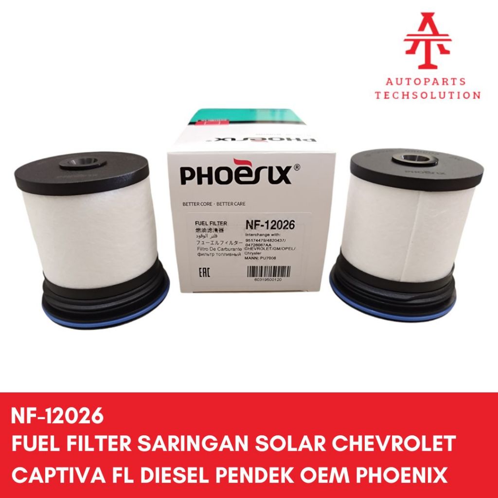 Fuel Filter Chevrolet Captiva FL Diesel Short OEM Phoenix | Shopee ...