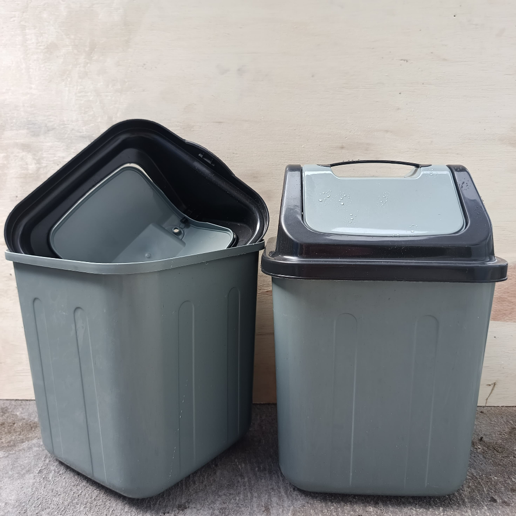 Crown 5 Liter Lid Trash Can / Flip Lid Trash Can | Shopee Philippines