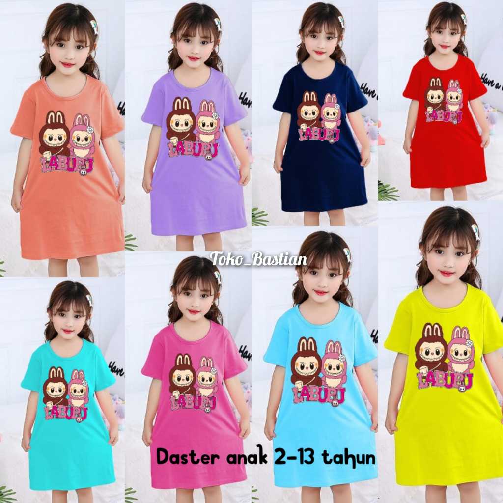Labubu children's dress aged 2-13 years//latest Labubu motif children's ...