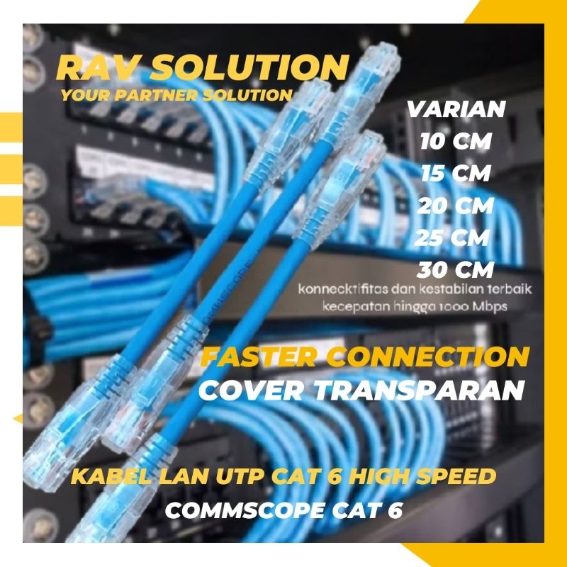 Lan Cable UTP SERVER GIGABYTE COMMSCOPE CAT 6 HIGH PERFOMANCE FASTER ...