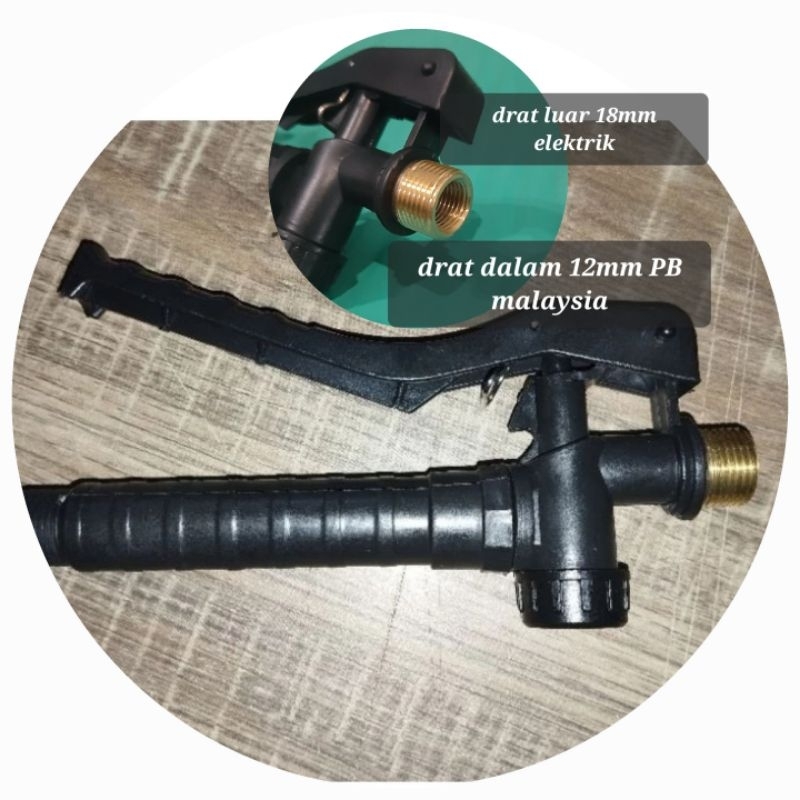 Handle Sprayer Drat 18mm Brass Electric Brass and PB Malaysia 12mm ...