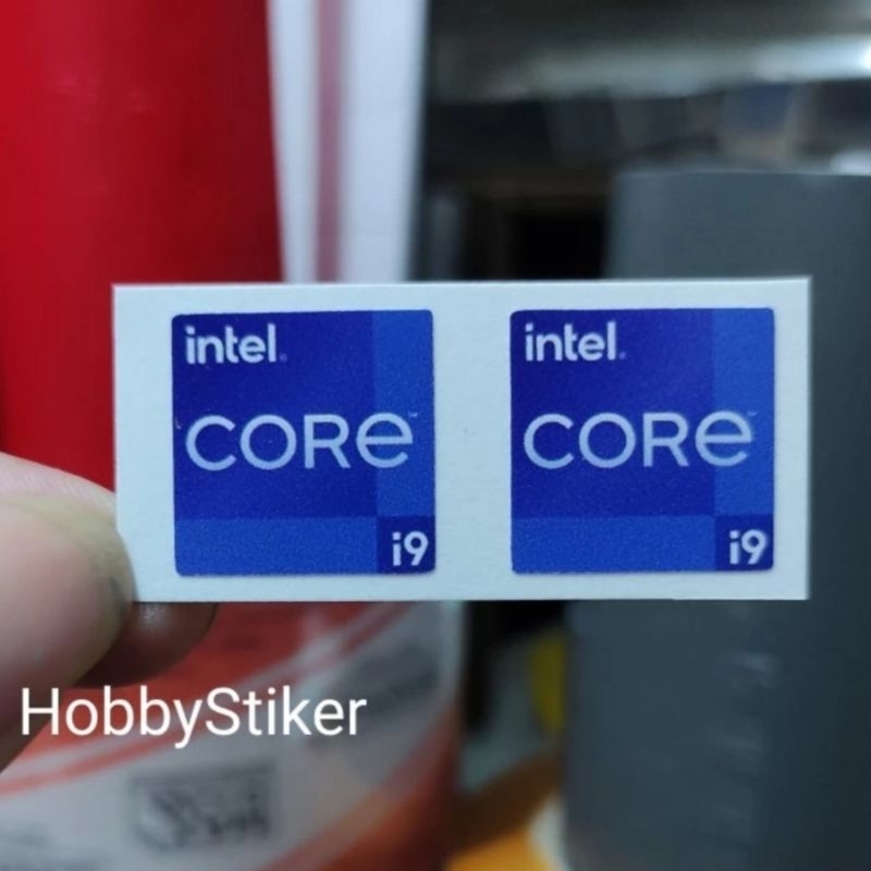 Custom premium glossy textured core i9 stickers for pc laptops | Shopee ...