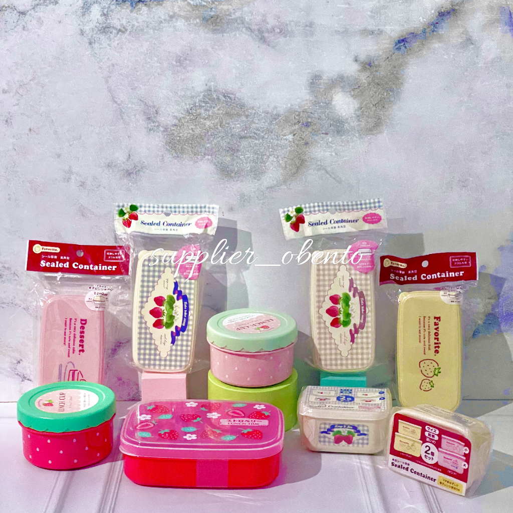 A] Strawberry Lunch Box Snack Box Series Fruits Box Strawberry Bento ...