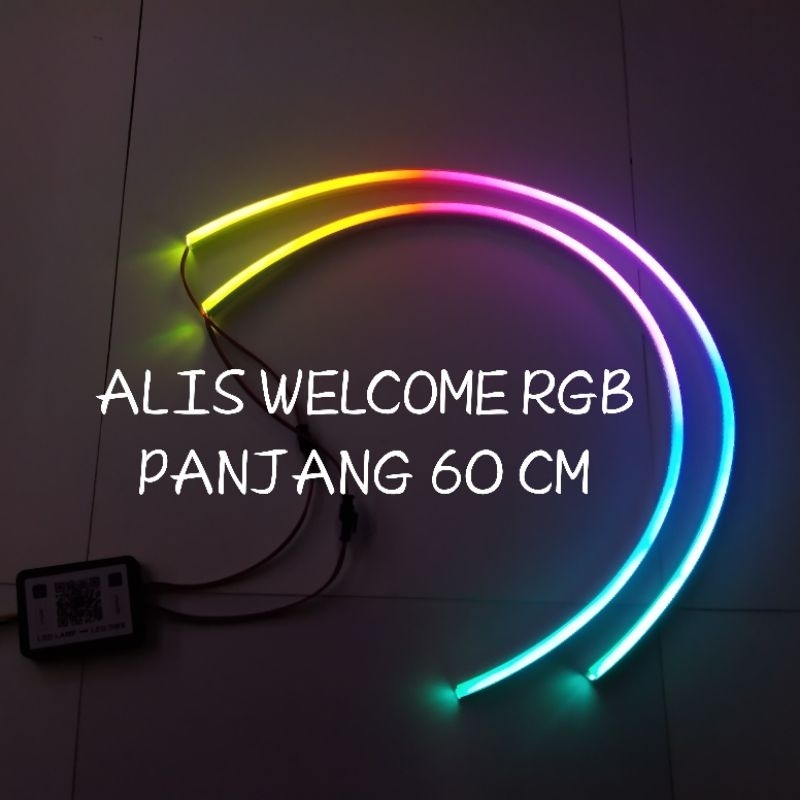 Led Light DRL Eyebrow Flexible WRGB APP 60cm Welcome+RGB matrix Car And ...