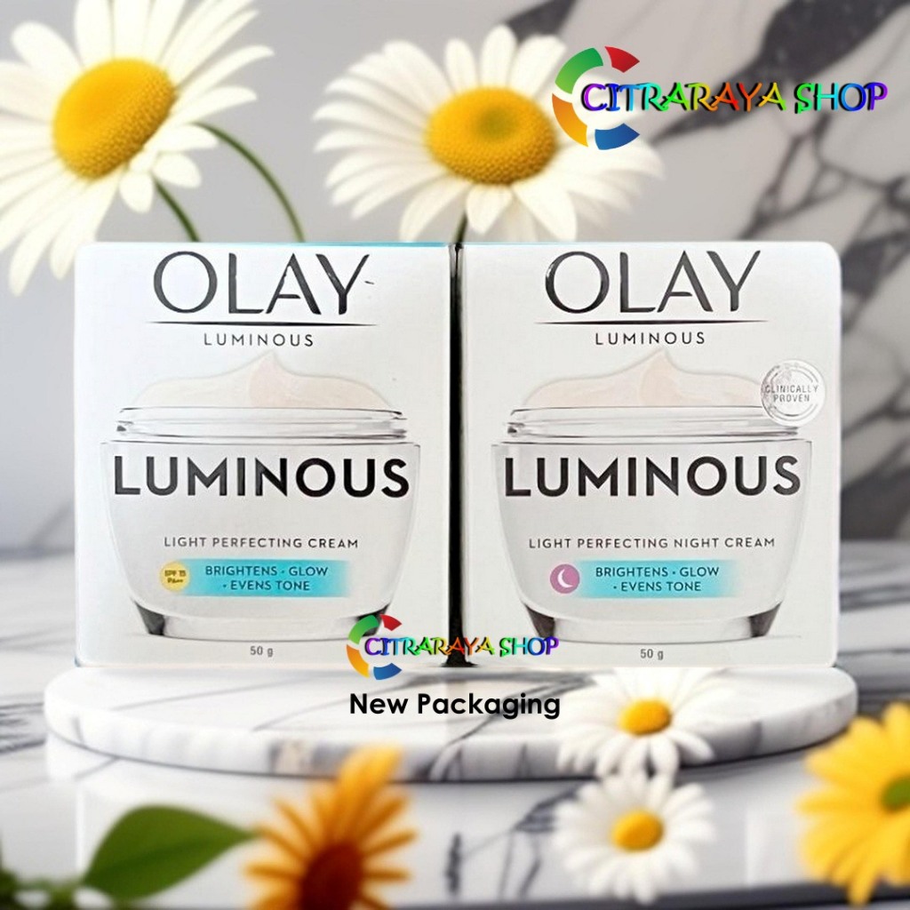 Olay SET LUMINOUS NEW Whitening Brightening DAY SPF PA++ & NIGHT CREAM ...