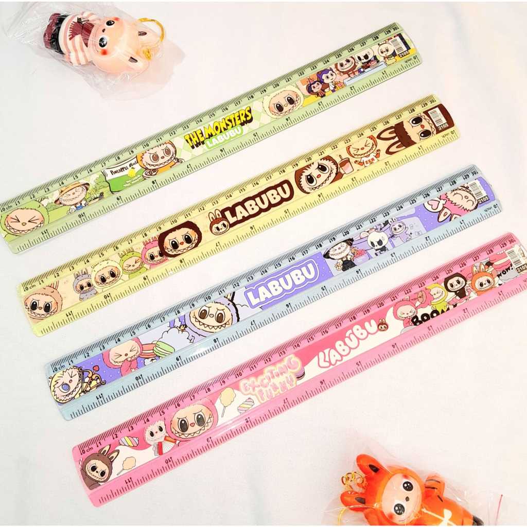 LABUBU Ruler 30 CM Super Cute Cute Children's Favorite Ready 4 Colors ...