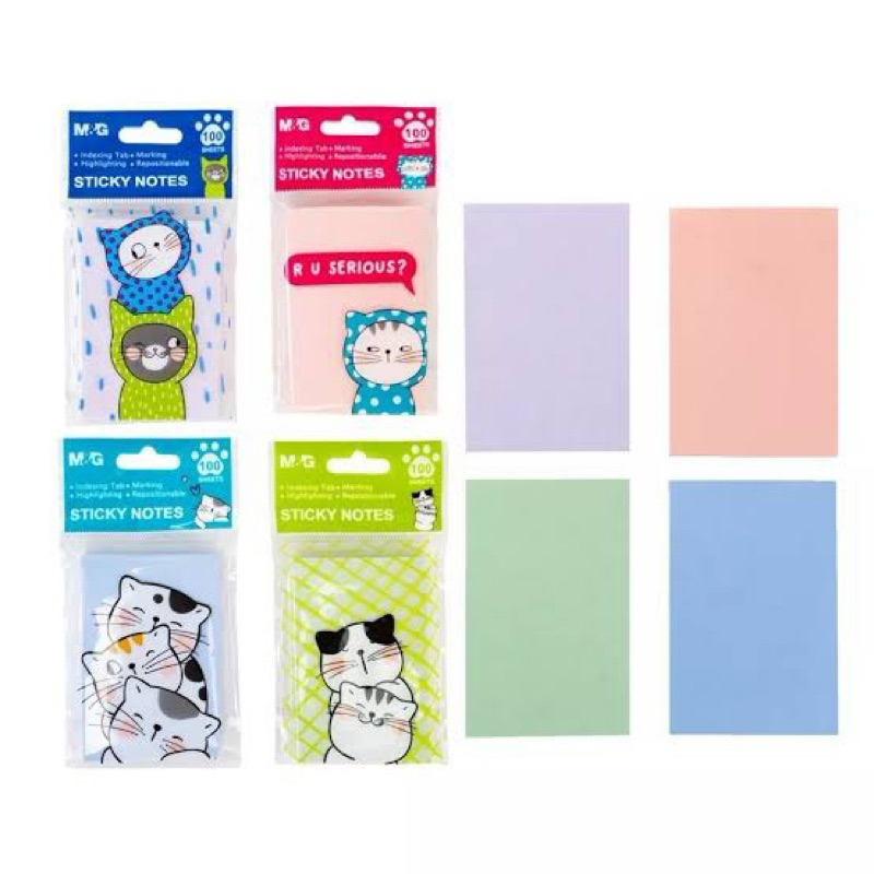 Miniso x M&G Stationery So Many Cats Sticky Note 100 Sheet / Memopad ...