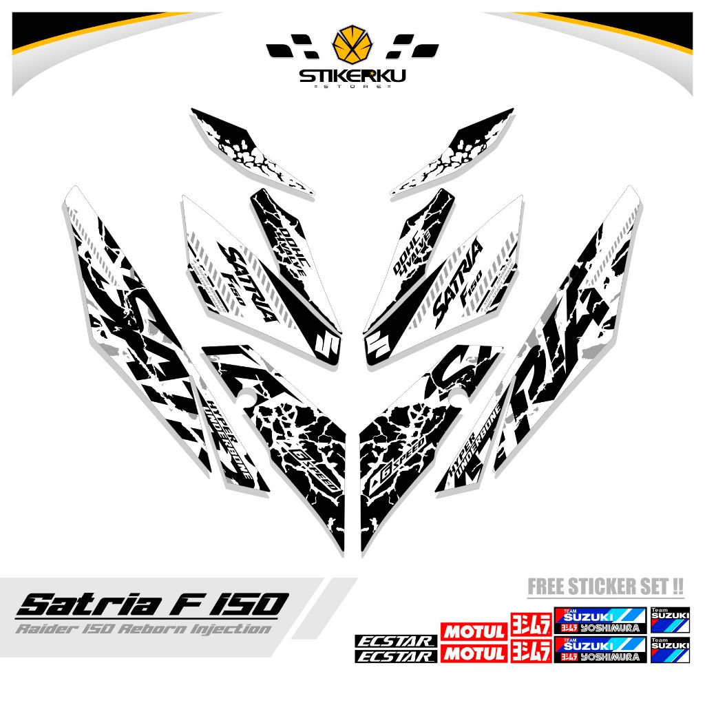 SATRIA INJECTION STICKER / MTF 6 / SATRIA F 150 NEW STRIPING ...