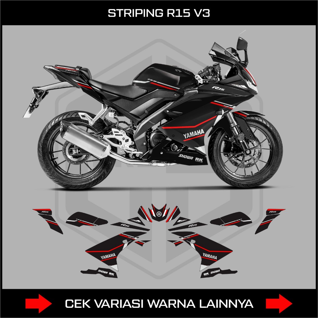 STRIPING STICKER R15 V3 LISS GRAFHIS / STICKER LIST OF YAMAHA YZF R15 ...