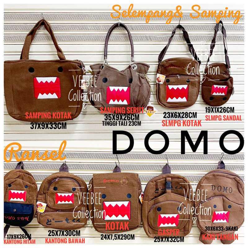 Domo Kun Backpack Doll bag/ side sling bag/ children's bag | Shopee ...