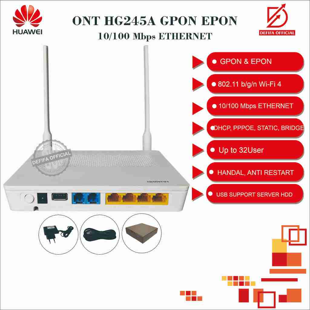 Huawei HG8245A V2 ONT GPON EPON OLT Wifi Router Modem Change | Shopee ...