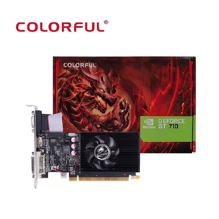 Vga Card Colorful GT 710 2GB GDDR3 64Bit Port HDMI/VGA/DVI | Shopee ...