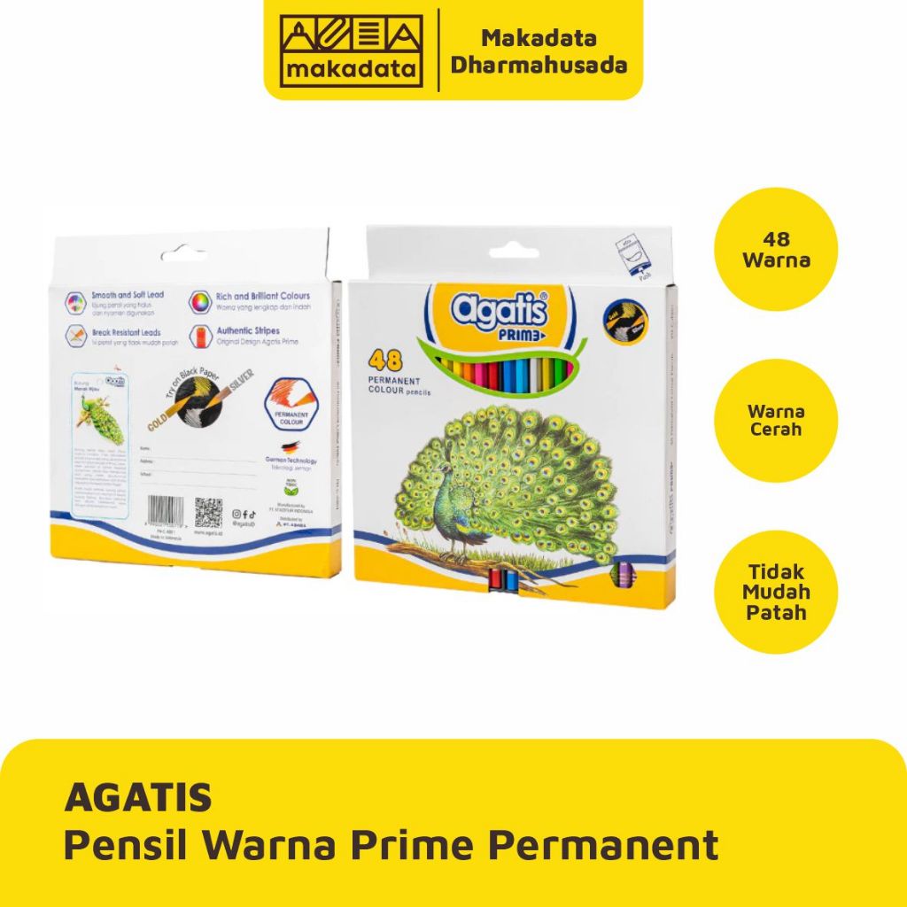 AGATIS COLOR PENCIL 48 PERMANENT PRIME COLORS (1 SET) | Shopee Philippines