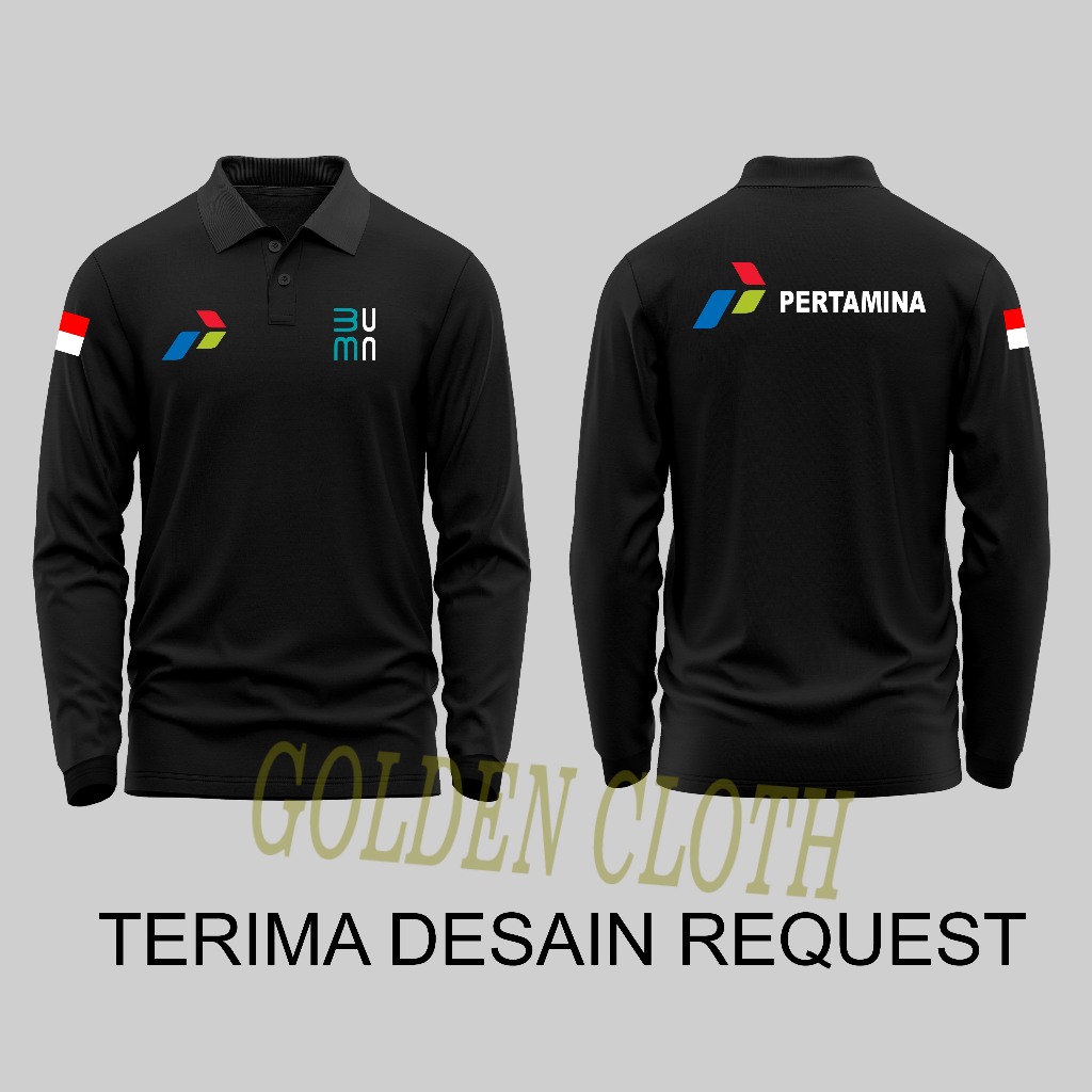 KATUN Polo Shirt PERTAMINA BUMN Collar T-Shirt Lacoste cotton long ...