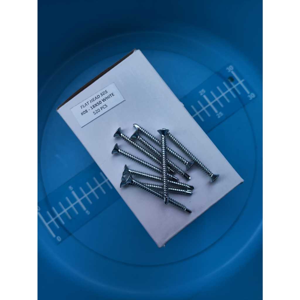 Drilling SDS FH 8x50 mm Per Box // Flat Head SDS // Drilling Screws ...