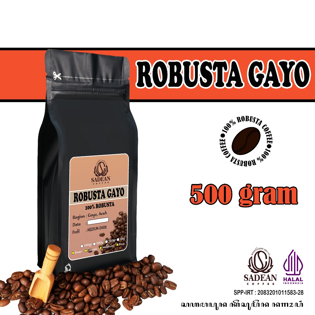Gayo Robusta Coffee Beans / Aceh Gayo Robusta Coffee 500 grams / Gayo ...