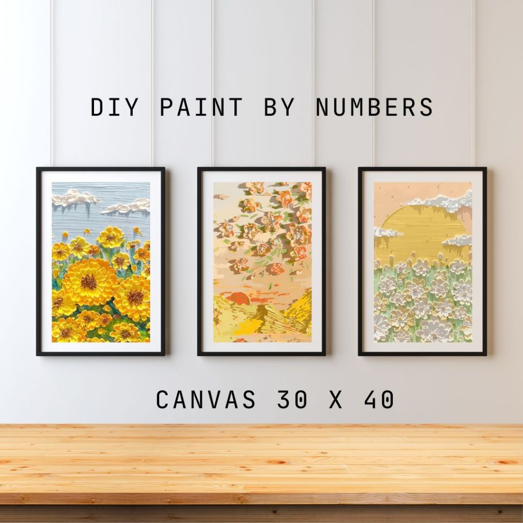 Papapa Paint By Number 30 X 40cm Canvas Paint By Number Kit Digital