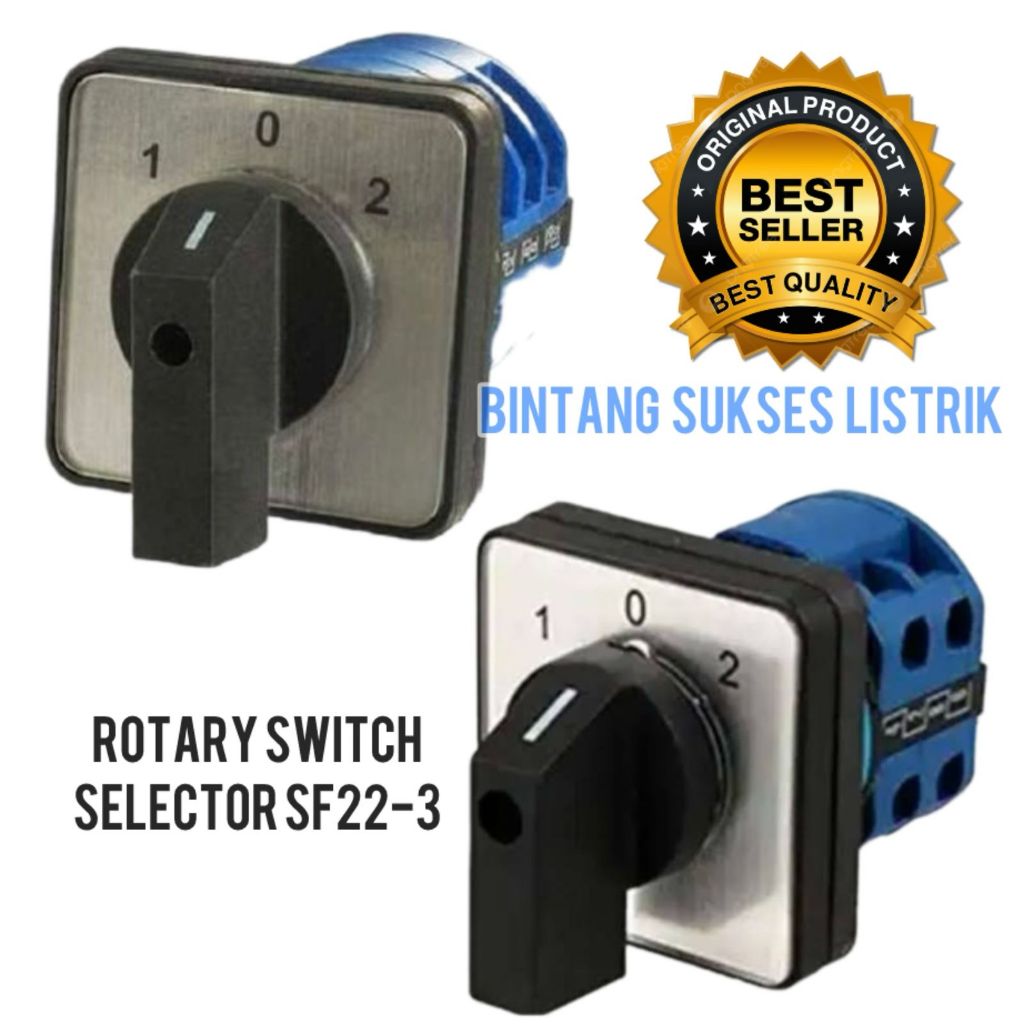 Original Selector Switch 3 Position 3P 1-0-2 SF22-3-3 Switch Selector 3 ...