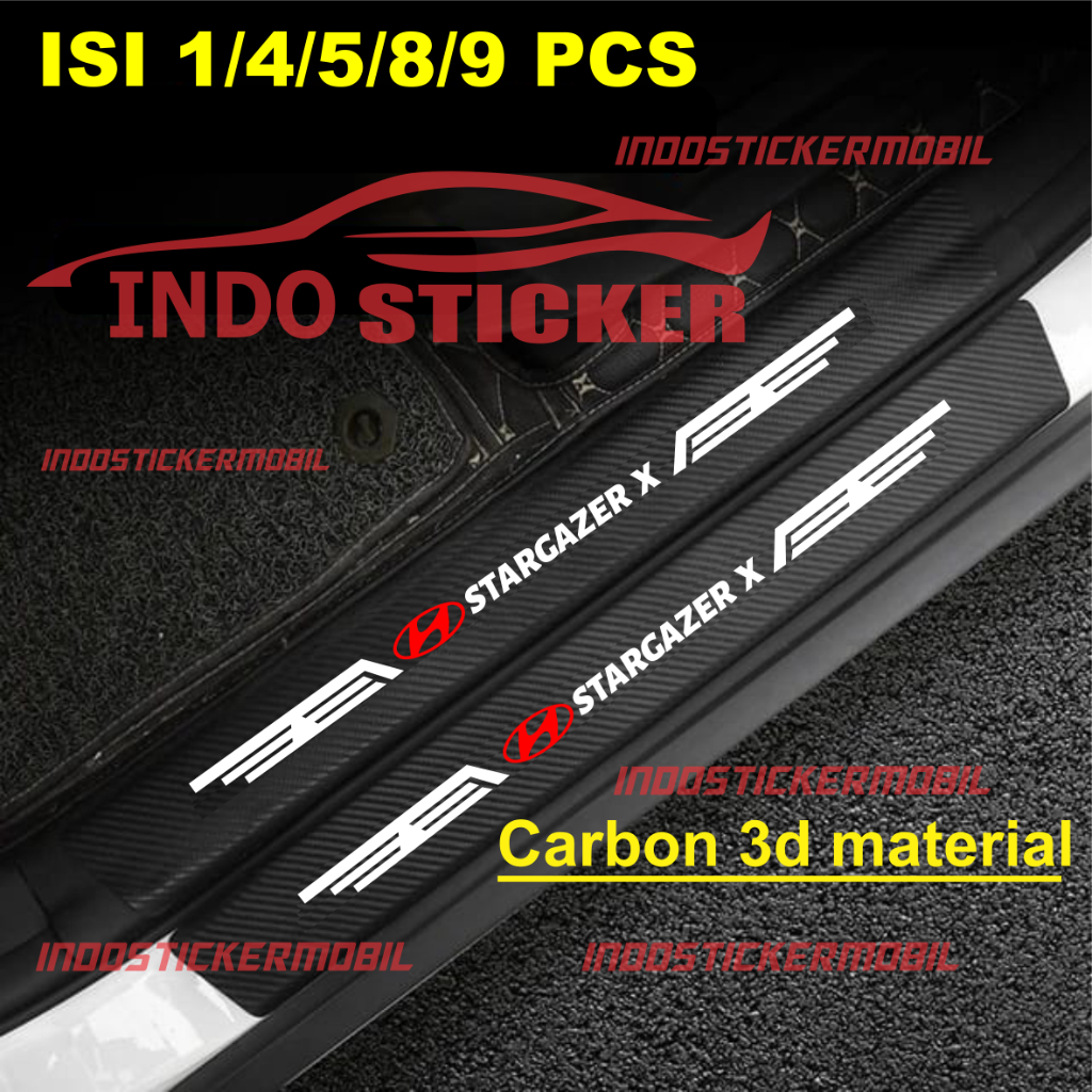 9pcs 3d carbon sill plate stickers for hyundai stargazer x carbon 3d ...