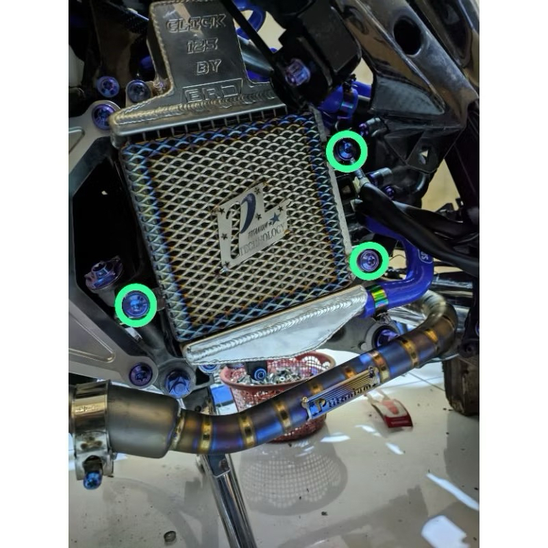 Titanium bolts radiator cover Nmax aerox vario 125/150/160 pcx 150/160 ...