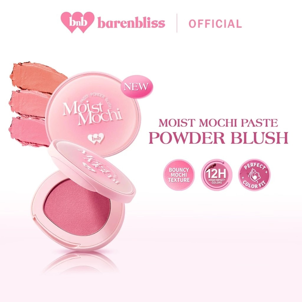 [NEW Launch] BNB barenbliss Moist Mochi Paste Powder Blush [12H Lasting ...