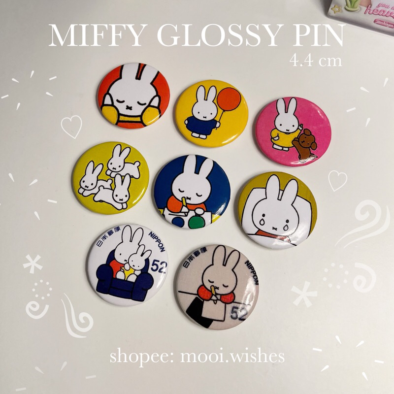 Miffy Pin Glossy Aesthetic Deco Totebag Japan | Shopee Philippines