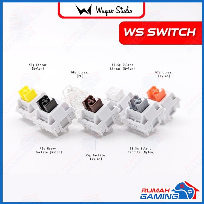 SWITCH - WUQUE STUDIO - WS SWITCH SERIES - 5 PIN - FACTORY LUBE | Shopee Philippines