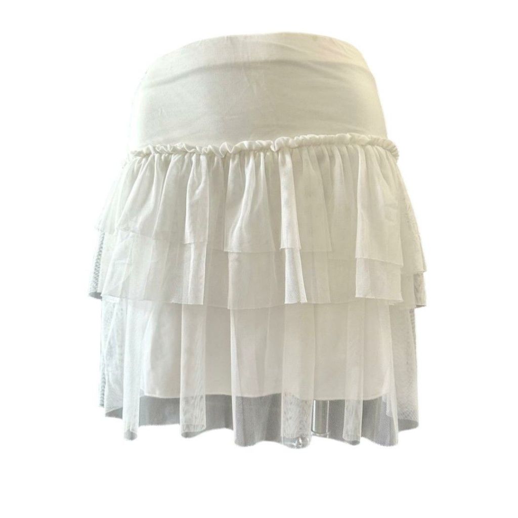 BNWT Osmose Tiered Coquette Ruffled Mini Skirt | Ruffles rampel ...