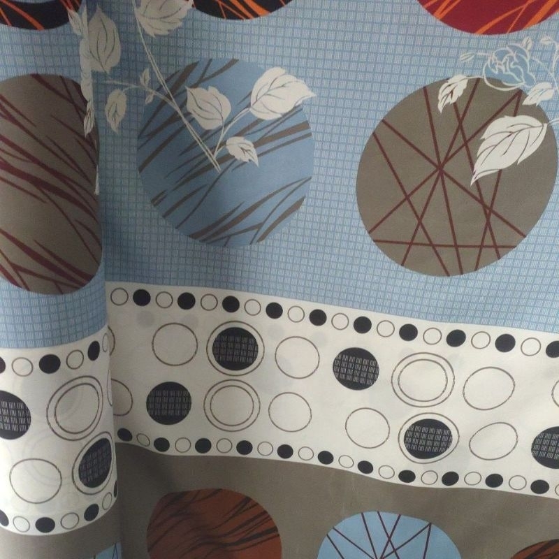 Polymicro DISPERSE ABSTRACT NAVY METERED SHEET FABRIC (L240) | Shopee ...