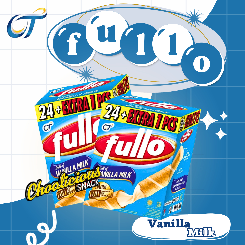 Fullo Wafer Roll Vanilla Milk Flavor / Vanilla Milk Wafer Stick Retail ...