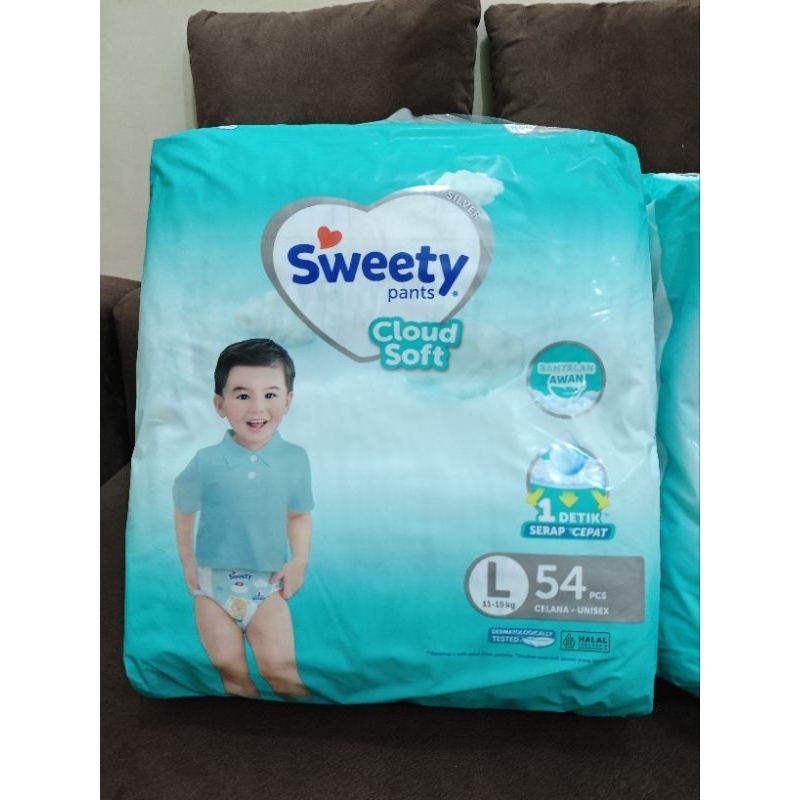 (JUMBO/ Super JUMBO) SWEETY SILVER PANTS L54 BABY DIAPERS SWEETY SILVER ...