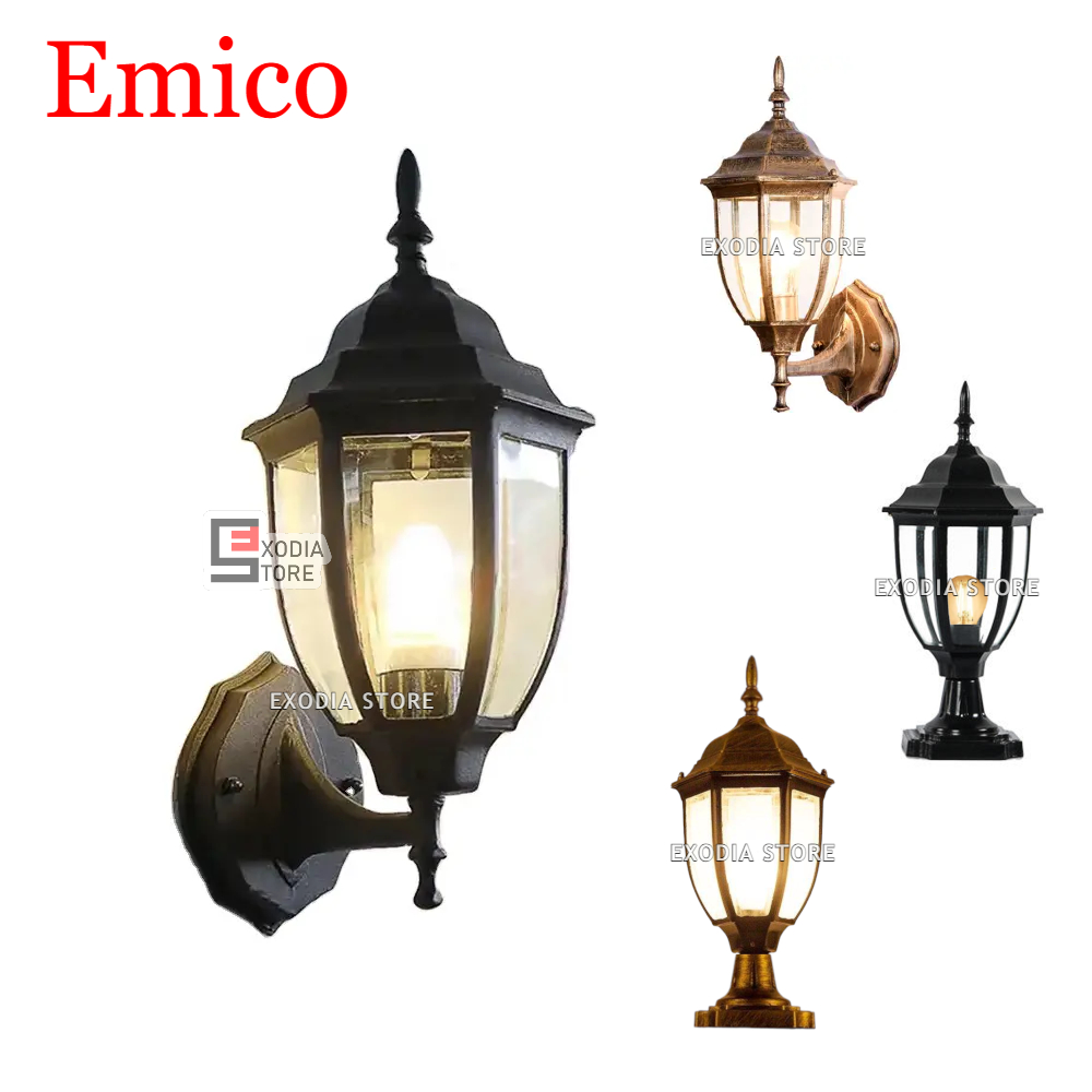 Emico Classic Lantern Wall Lamp Outdoor Wall Porch Lights Vintage ...