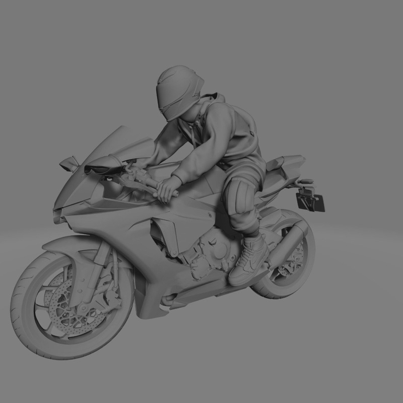 Figure 1/64 Yamaha R1 + unpainted rider | Shopee Philippines