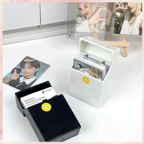 HITAM PUTIH Button STORAGE PHOTOCARD ACRYLIC ANTI-SHARP PC KPOP ...