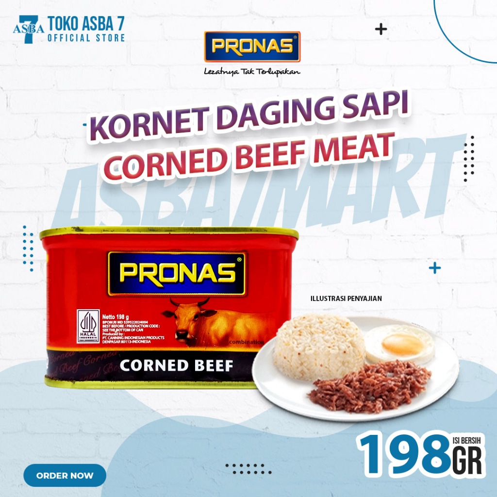 Pronas CORNED BEEF 198G | Shopee Philippines