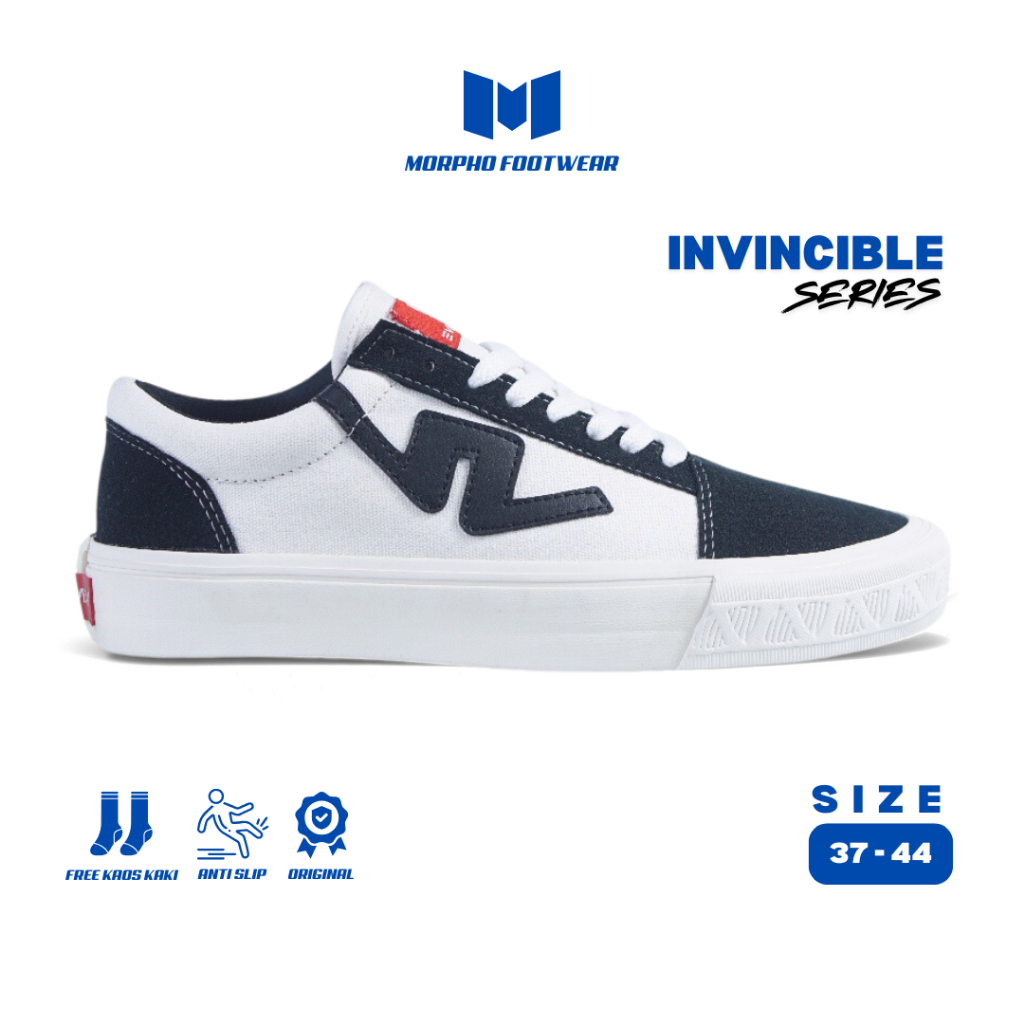 Morpho Footwear - INVISIBLE OffWhite Black School Shoes Original Men's ...