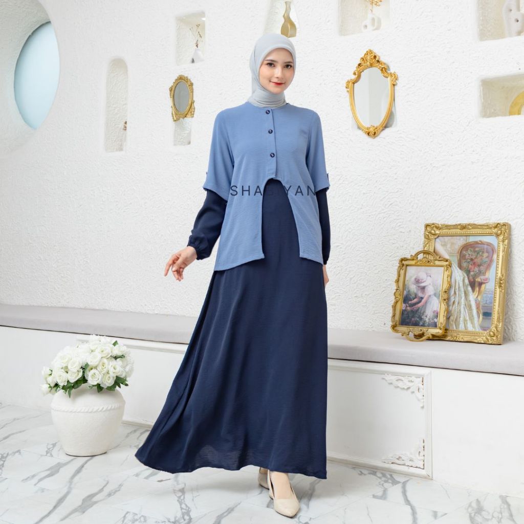 SHABIYAN 545 Women's Gamis Dress | Muslimah Vest | Casual Dress ...