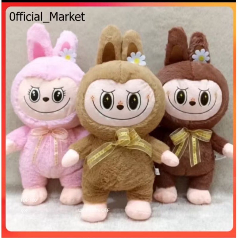 Labubu Doll 45cm The Monster Exciting Macaron Labubu Labeled SNI ...