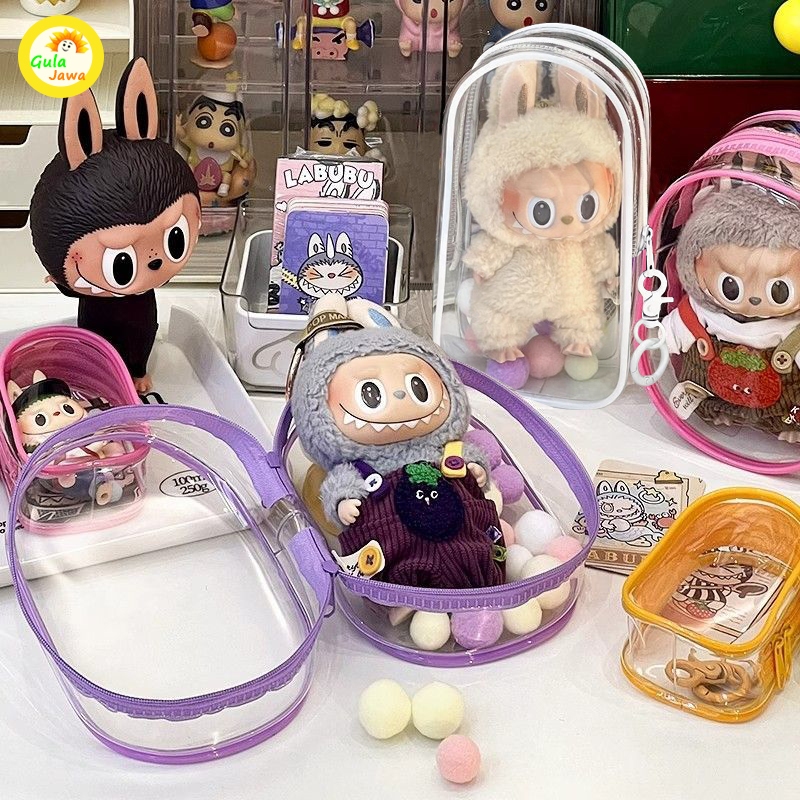 (Only Bag) 19cm Labubu Bag Pop Mart Labubu Pvc Bag Labubu Macaron Bag ...