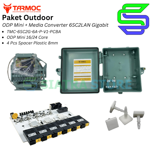 Tarmoc TMC-6SC2G Gigabit POE IN 9-57V Outdoor Package | Media Converter ...