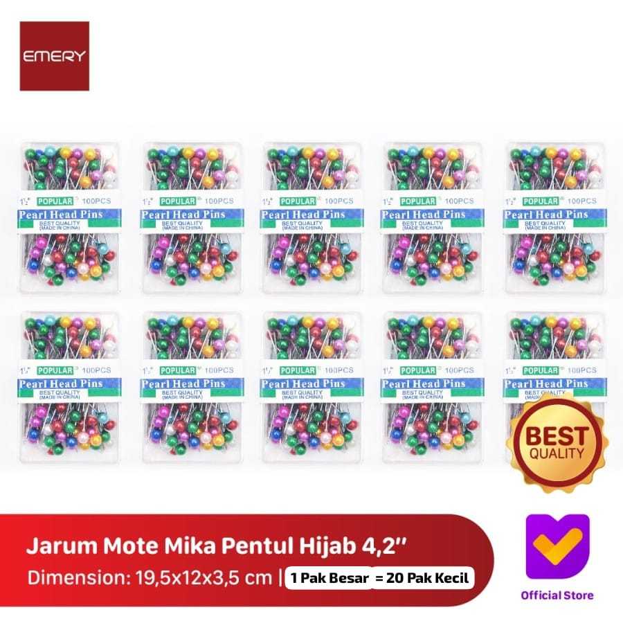 Mika MOTE NEEDLES HIJAB PENTUL 4,2" (CONTAINS 20 SMALL PACKS) | Shopee ...