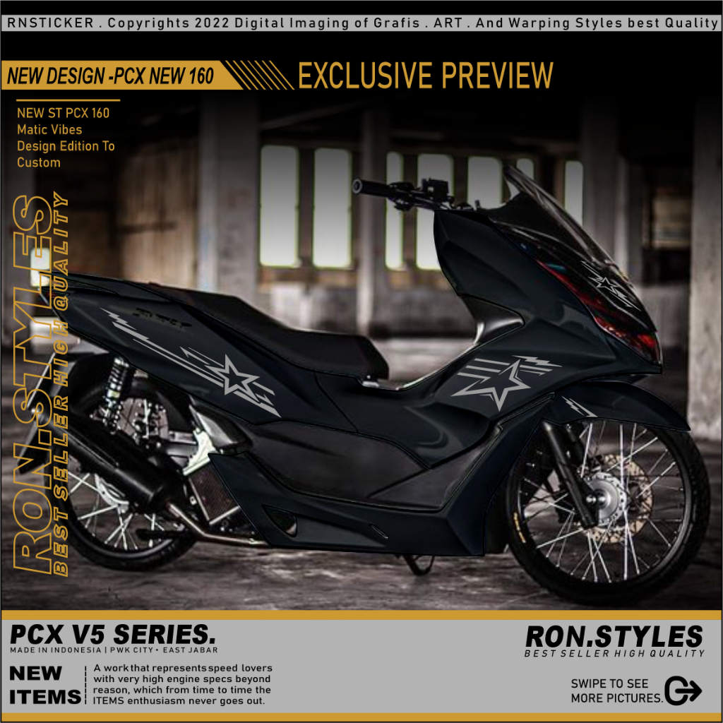 V5 Cutting Sticker Striping Variations Pcx New 155-160 Transparent ...