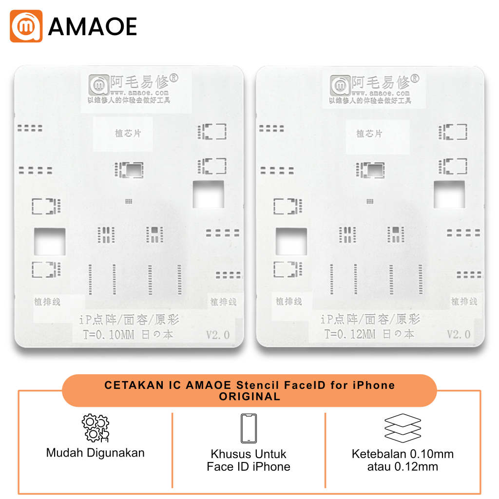 Original AMAOE Stencil FaceID IC MOLD for iPhone | Shopee Philippines