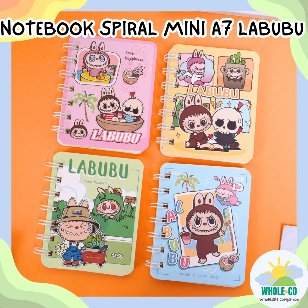 Mini Spiral Notebook Labubu A7 Premium Pastel Blind Box The Monsters ...